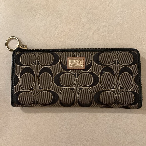 Coach | Bags | Coach Poppy Logo Zip Wallet | Poshmark